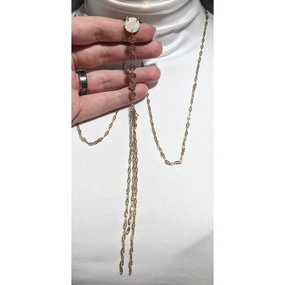 Jewelry | Canvas Gold Lariat Chain Necklace | Poshmark